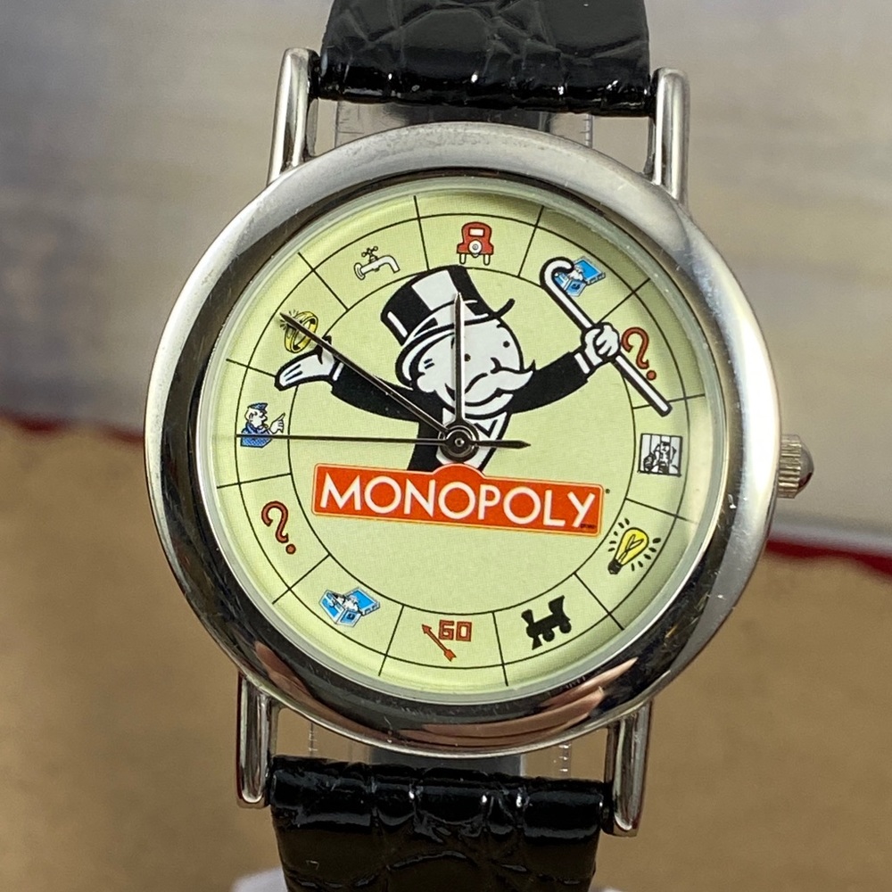 Vintage Hasbro Monopoly Game Time Watch - Gem